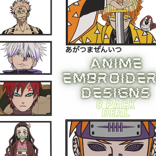 Anime Embroidery Designs - Etsy
