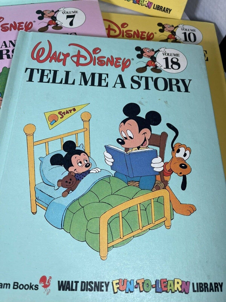VTG Walt Disney Fun to Learn Library 1983 Bantam Books Set of 9 - Etsy