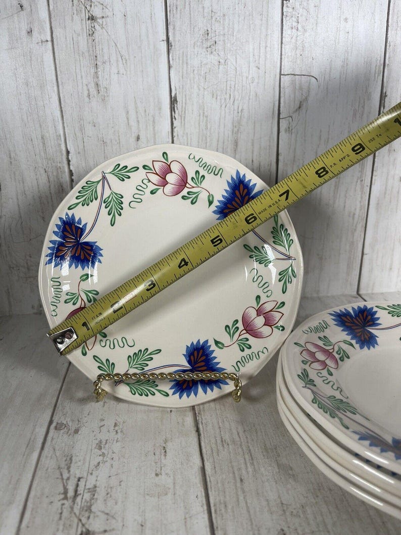 6 Simpsons Iroquois Dessert/bread Plates Greenfield Village Henry Ford ...