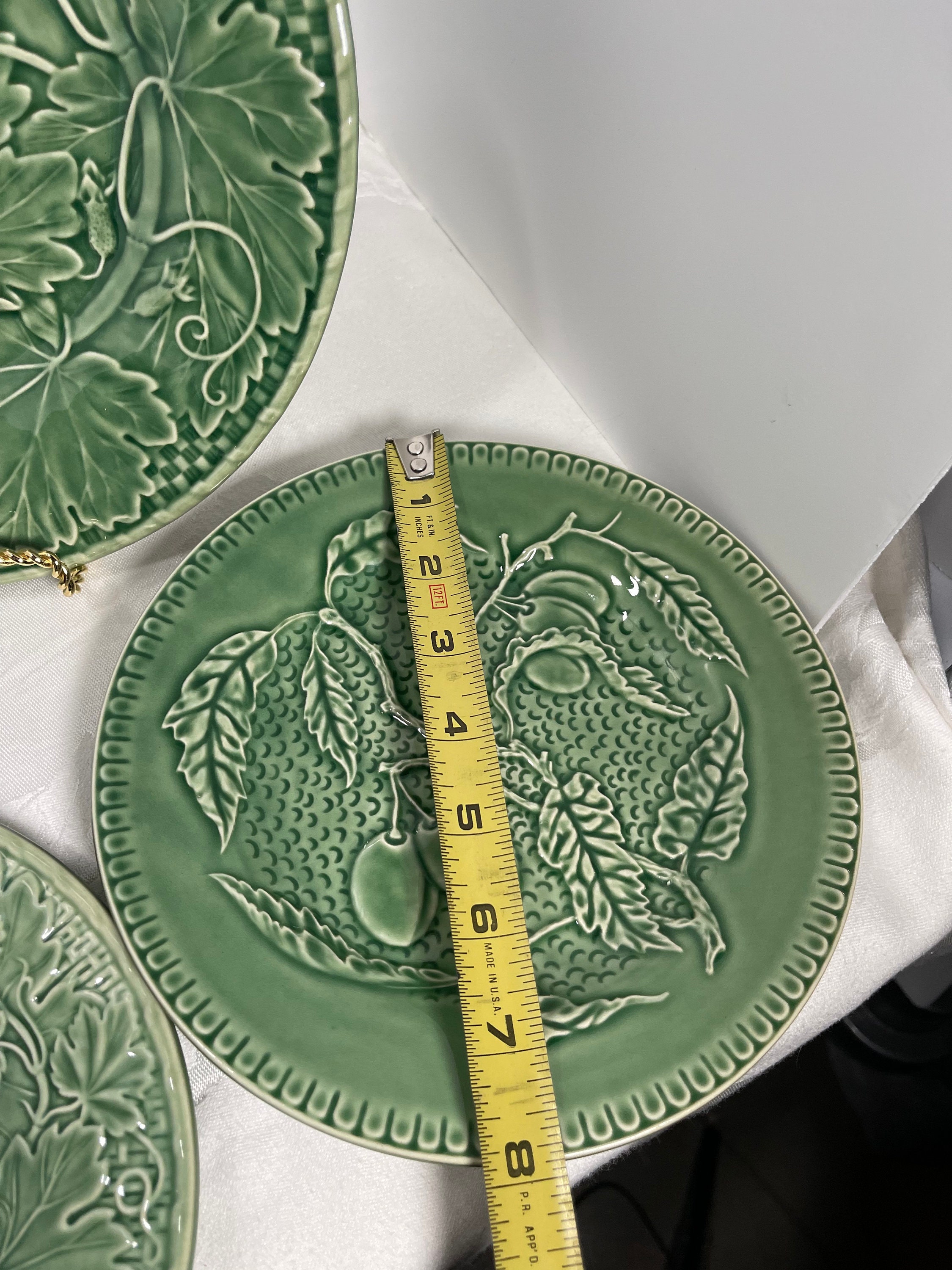 Bordallo Pinheiro Green Grape Vine Plates Set of Four - Etsy