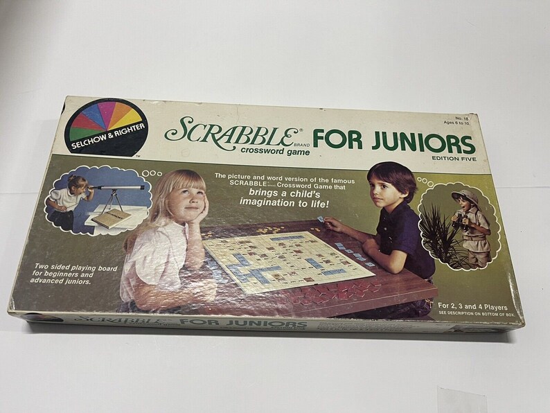 Vintage 1982 Scrabble for Juniors Game by Selchow & Righter - Etsy