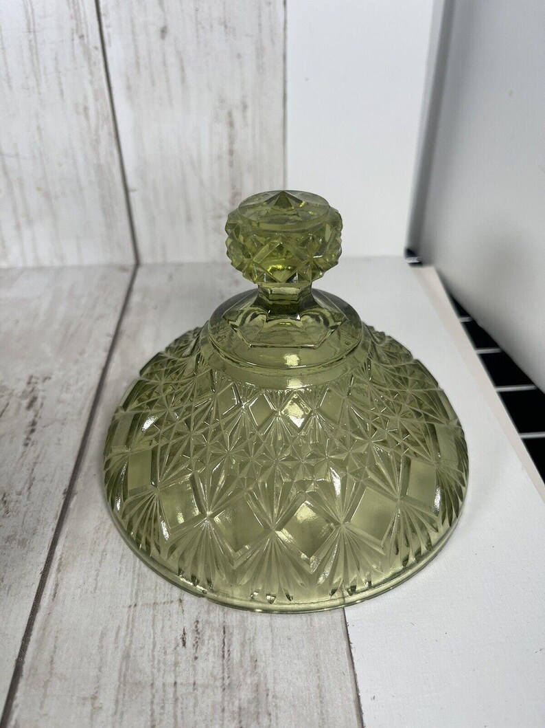 Vintage Fenton Glass Green Covered Candy Dish Covered Bowl - Etsy