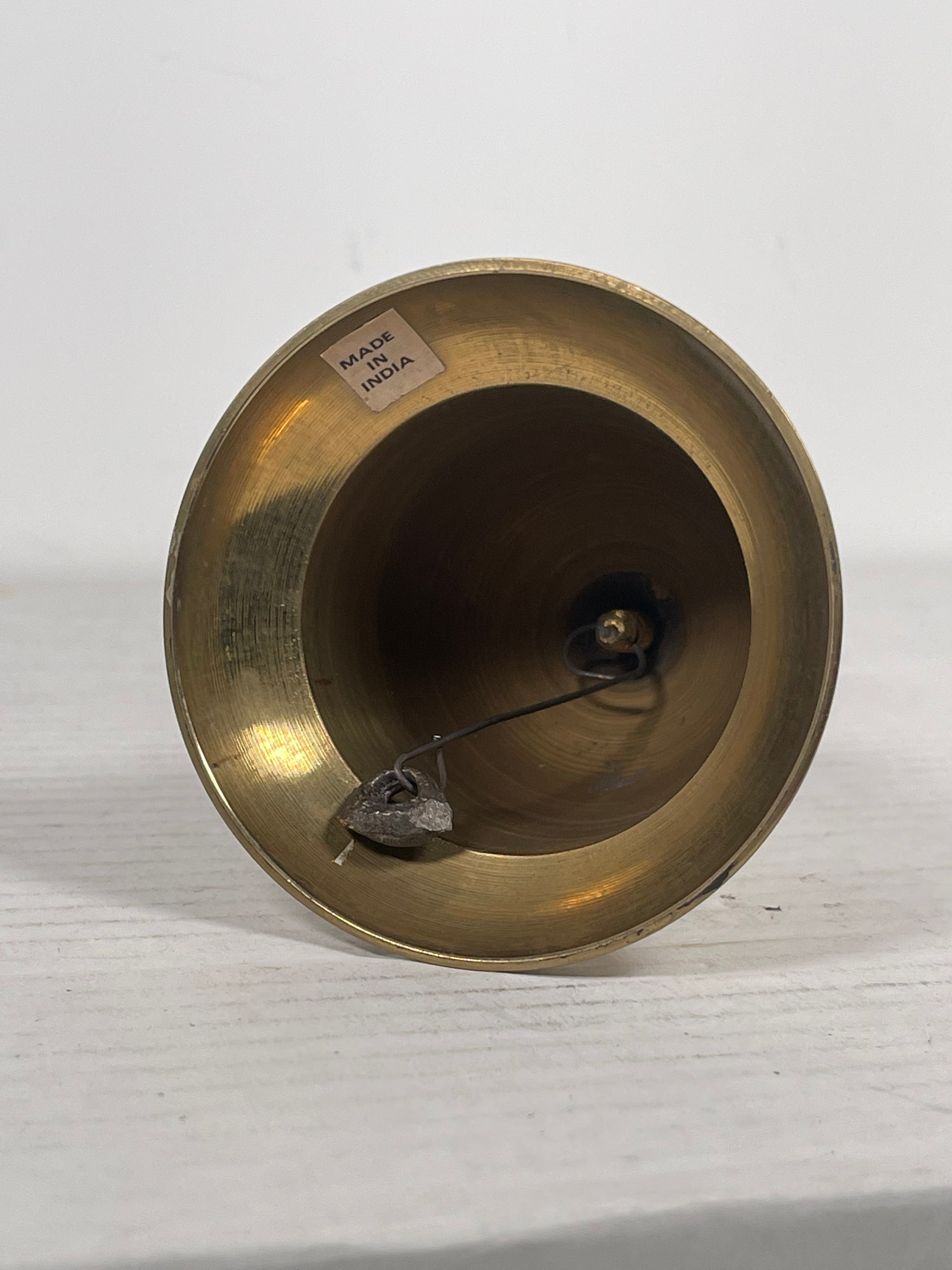 Vintage Brass Hand Held Dinner Bell Decorative Painted Table - Etsy