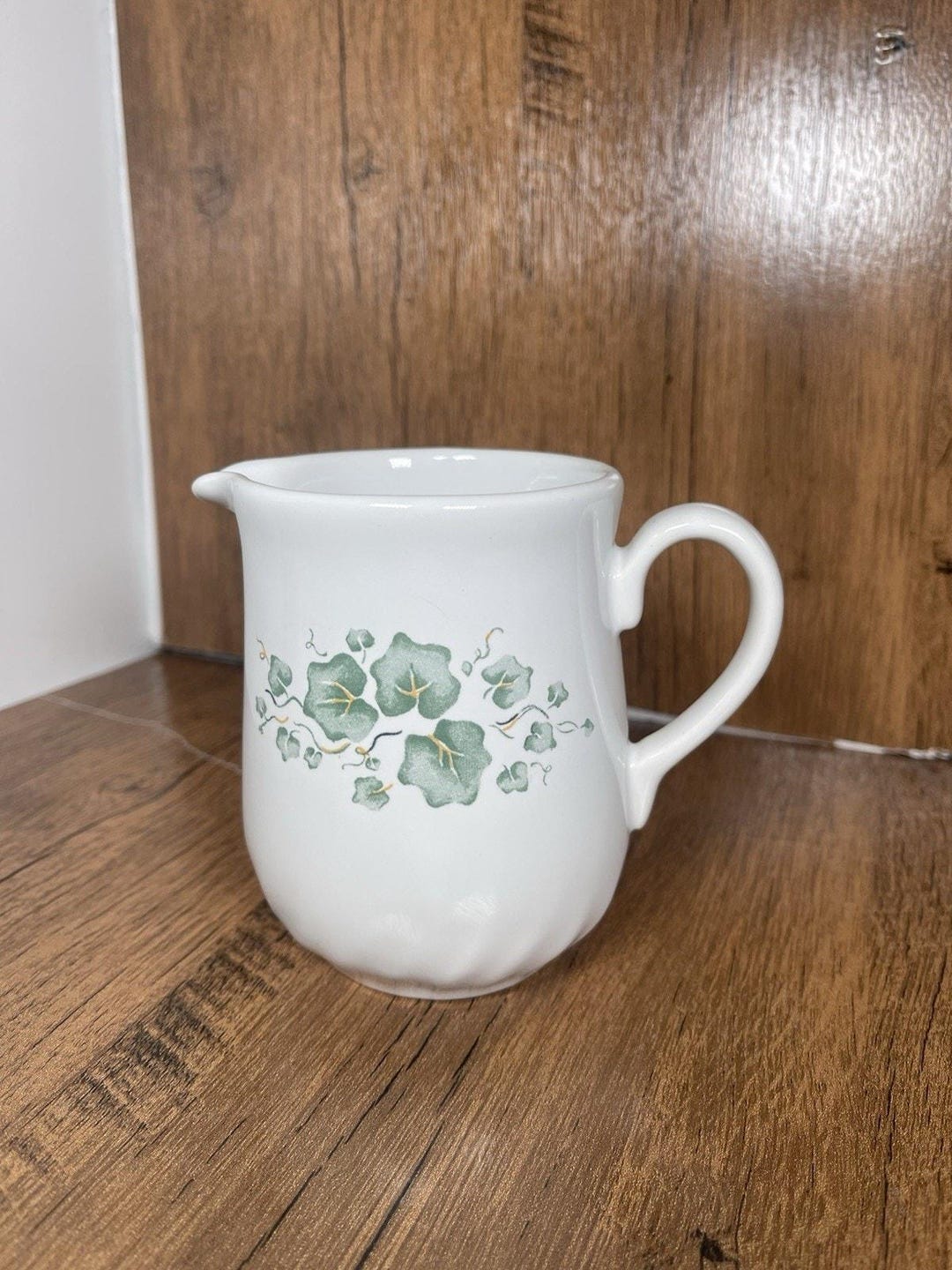 Corning Ware Corelle Coordinates Stoneware Callaway Green Ivy Creamer ...