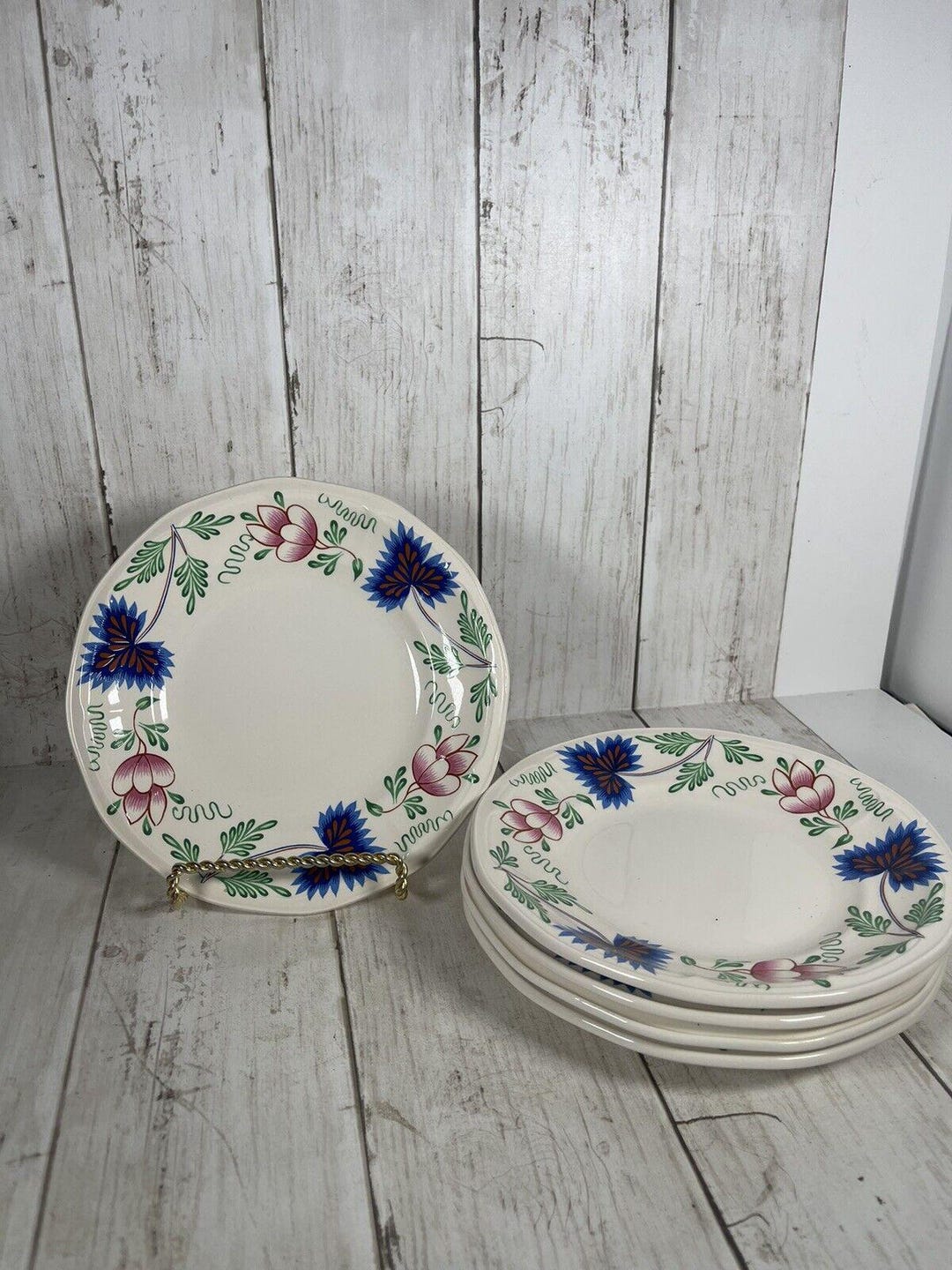 6 Simpsons Iroquois Dessert/bread Plates Greenfield Village Henry Ford ...