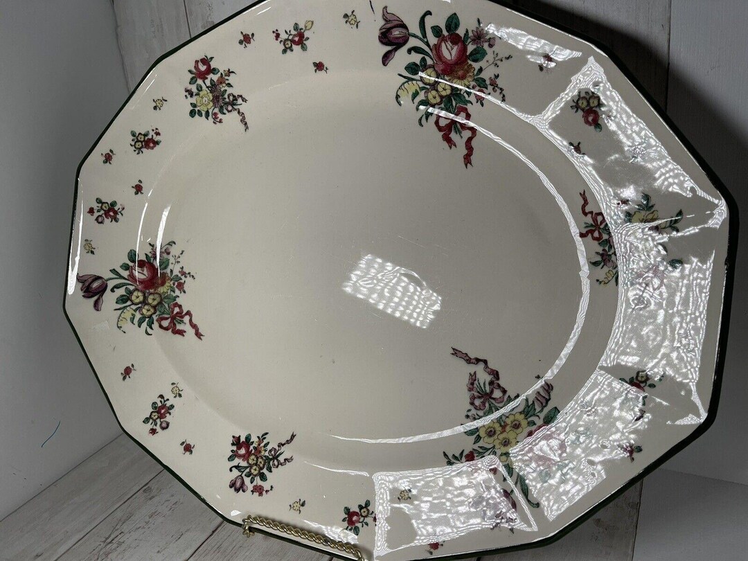 Royal Doulton~”old LEEDS Sprays”~octagonal Platter Extra Large 18” - Etsy