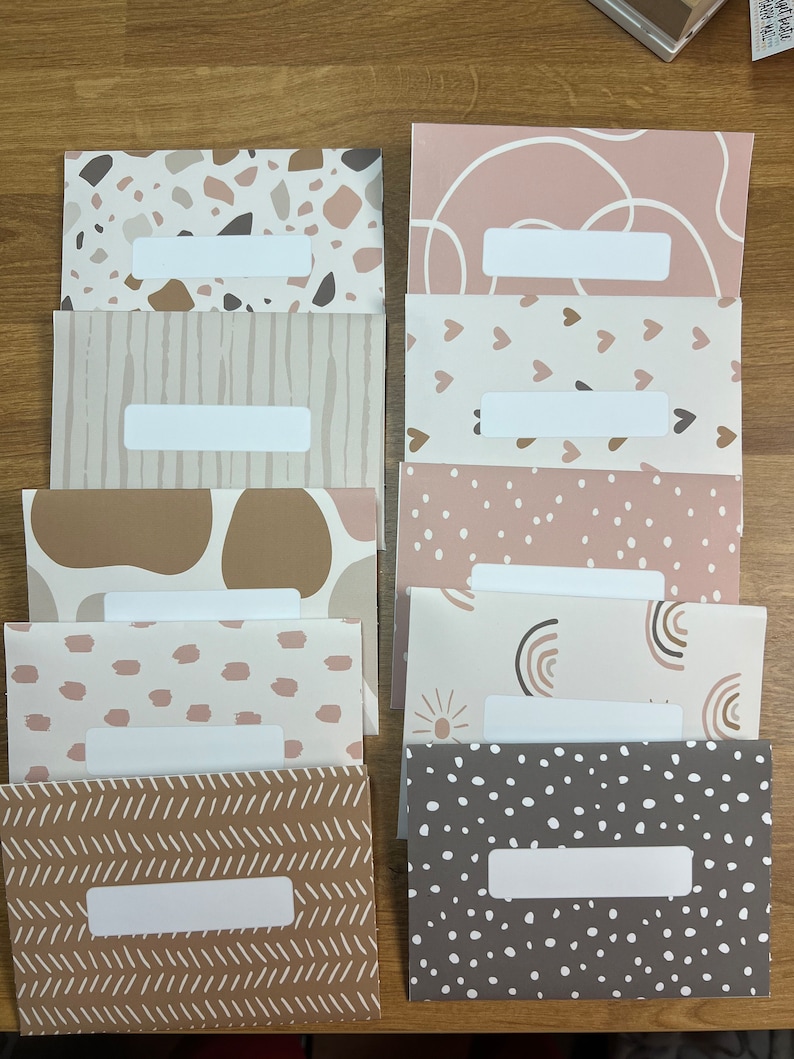 Printable | Pocket Size A7 Cash Envelopes - Neutral Blush - Etsy