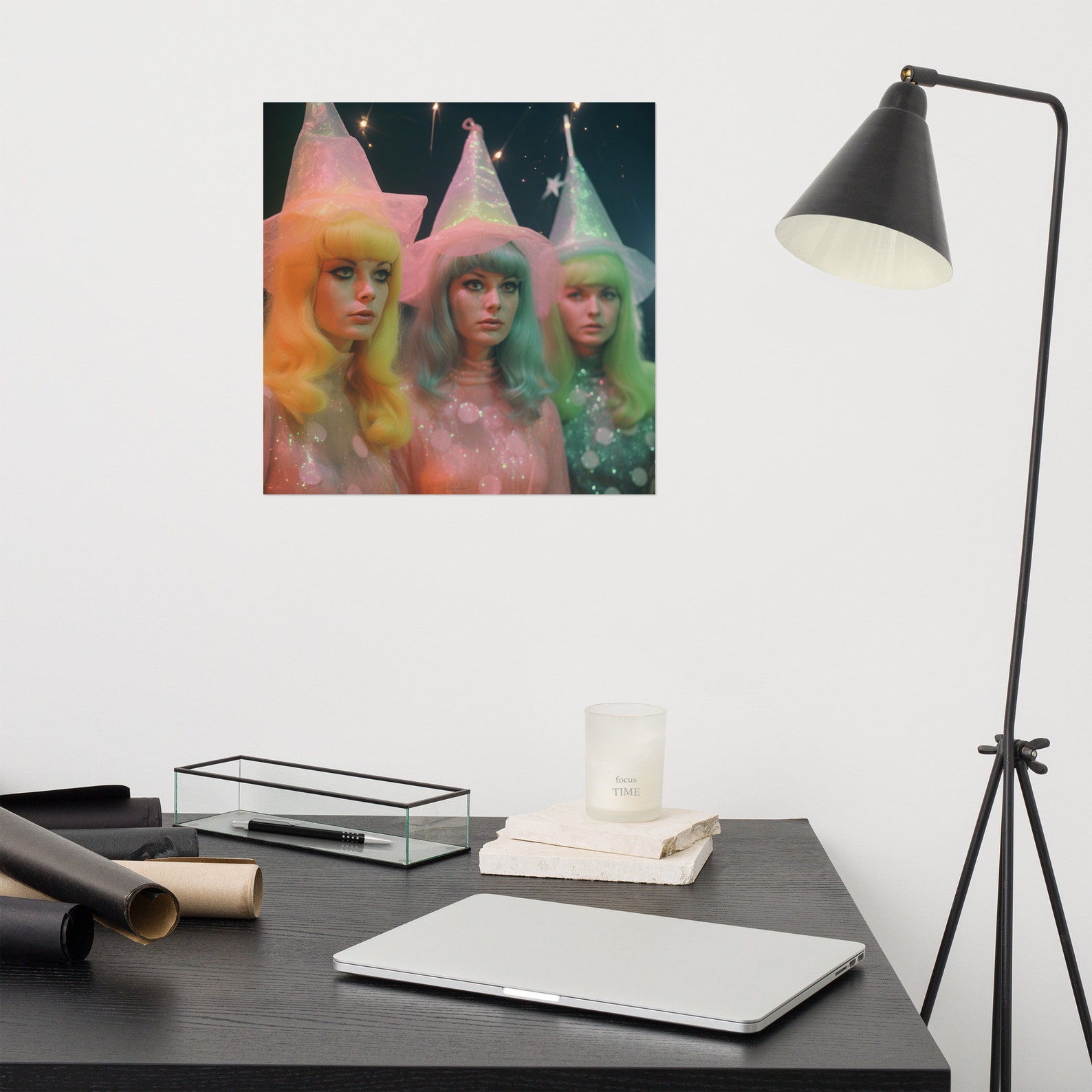 Enchanting Pastel Witches Trio Art Print - Whimsical Wall Decor for ...