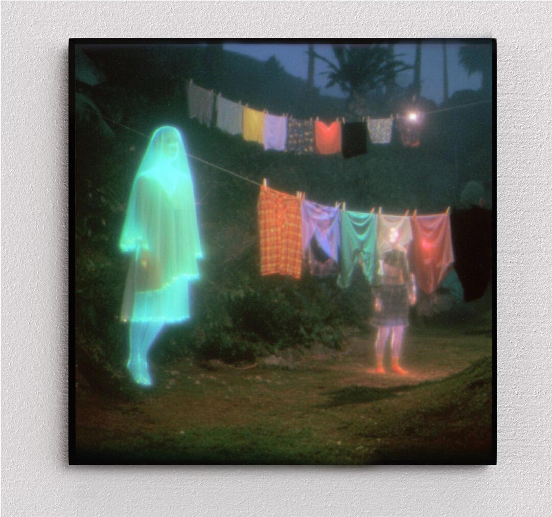 Laundry Day Ghosts – Whimsical Spooky Art Print of Ghosts Floating ...