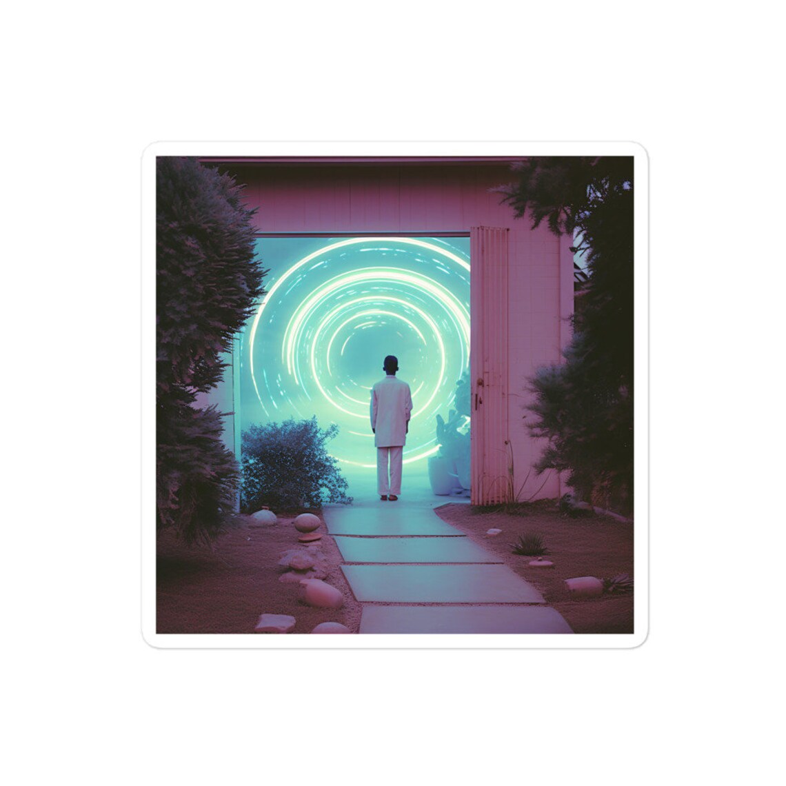 Backyard Portal Sticker - Etsy