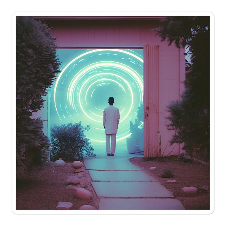 Backyard Portal Sticker - Etsy