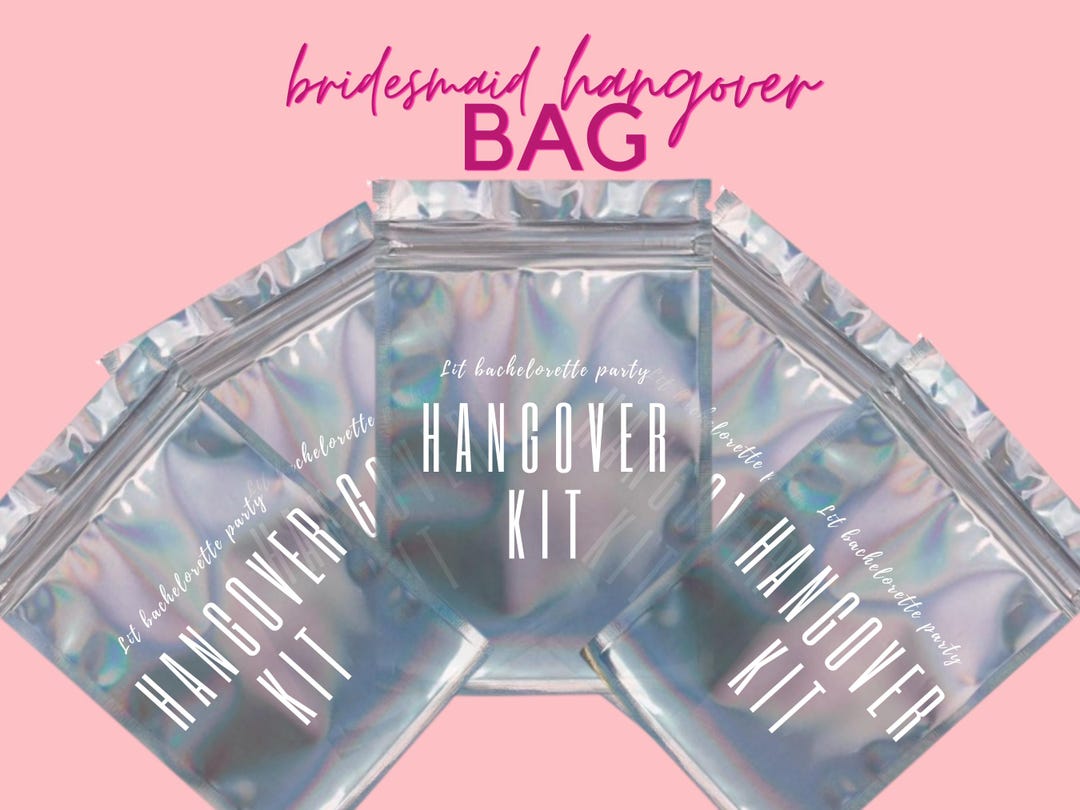 Bridesmaid Survival Kit, With Supplies Hangover Kit, Lit Favor Selfcare ...
