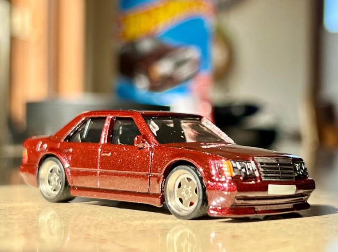 Custom Hot Wheels Red Edition Mercedes-benz 500E - Etsy