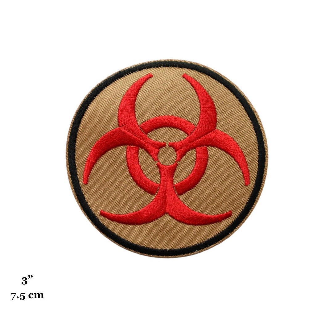 Biohazard Warning Danger Symbol Brown Red Embroidered Iron on Patch - Etsy