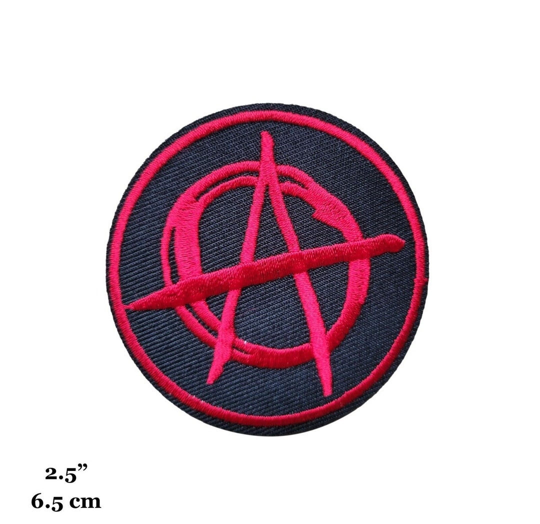 Anarchists Anarchy A Symbol Red Black Logo Round Embroidered Iron on ...