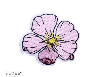 Double Sakura Flower Iron-on Patch, Cherry Blossom Badge, Japanese ...