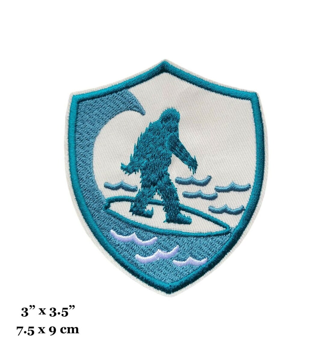Bigfoot Sasquatch Legend Monster Creature Blue Logo Embroidered Iron on ...