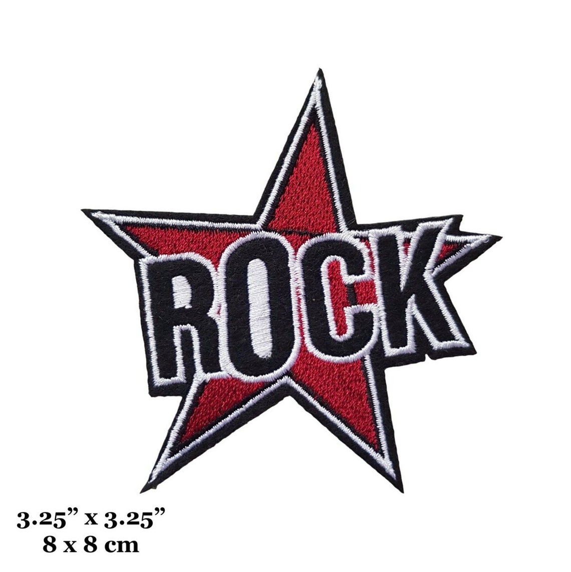 Rock Star Black Red Logo Symbol Sign Music Embroidered Iron on - Etsy