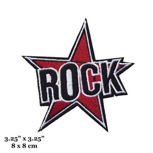 Rock Star Black Red Logo Symbol Sign Music Embroidered Iron on Patch - Etsy