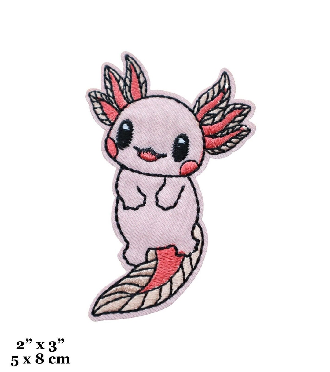 Axolotl Cute Pink Animal Small Embroidered Iron on Patch - Etsy