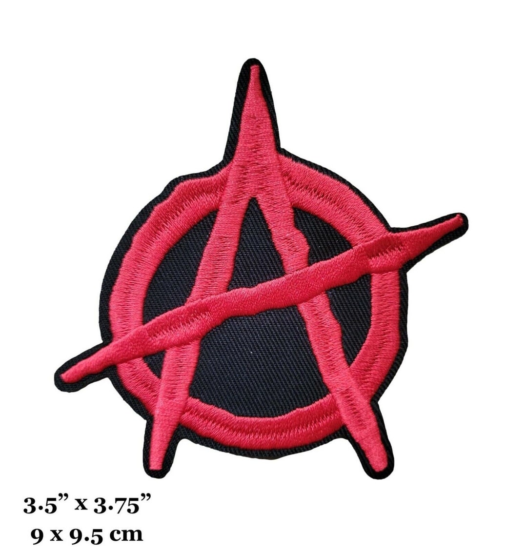 Anarchists Anarchy A Symbol Red Black Logo Embroidered Iron on Patch - Etsy