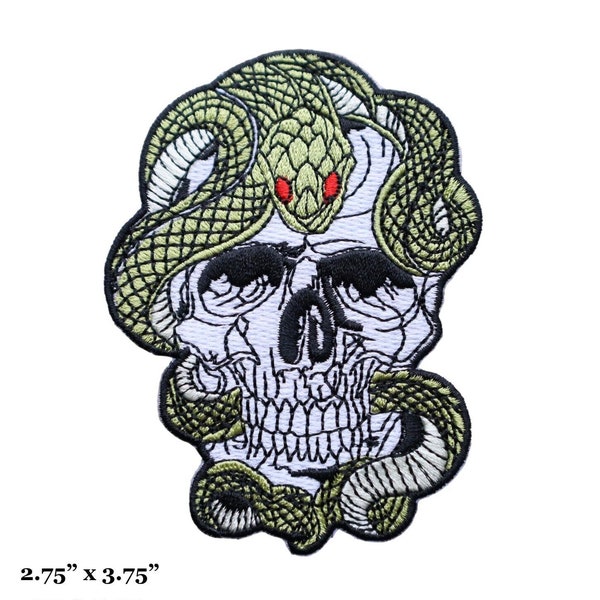 Snake and Skull Patch - Etsy