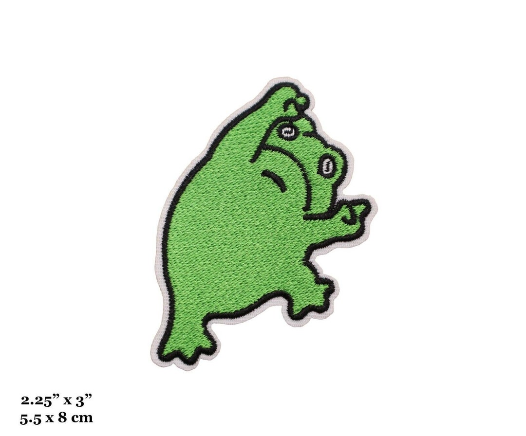 Green Frog Middle Finger Funny Meme Embroidered Iron on Patch - Etsy