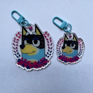 Discreet Pride Bluey Bisexual Transgender Keychain Charms, Bisexual ...