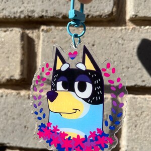 Discreet Pride Bluey Bisexual Transgender Keychain Charms, Bisexual ...