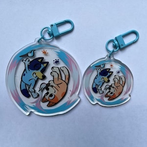 Discreet Pride Bluey Bisexual Transgender Keychain Charms, Bisexual ...