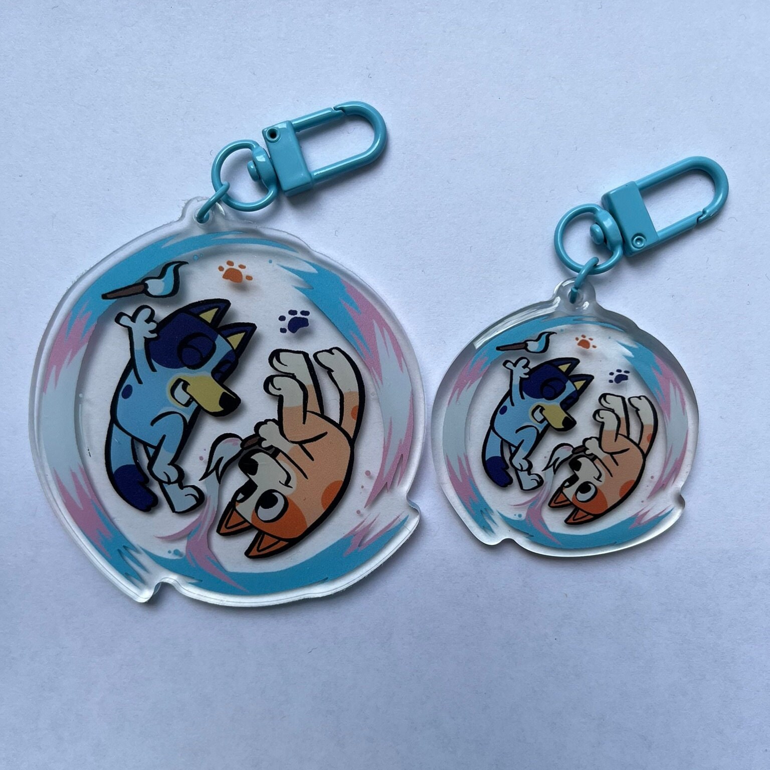 Discreet Pride Bluey Bisexual Transgender Keychain Charms, Bisexual ...