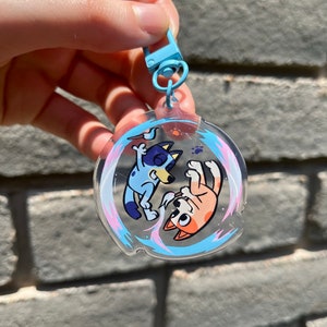 Discreet Pride Bluey Bisexual Transgender Keychain Charms, Bisexual ...