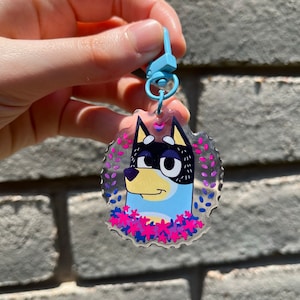 Discreet Pride Bluey Bisexual Transgender Keychain Charms, Bisexual ...