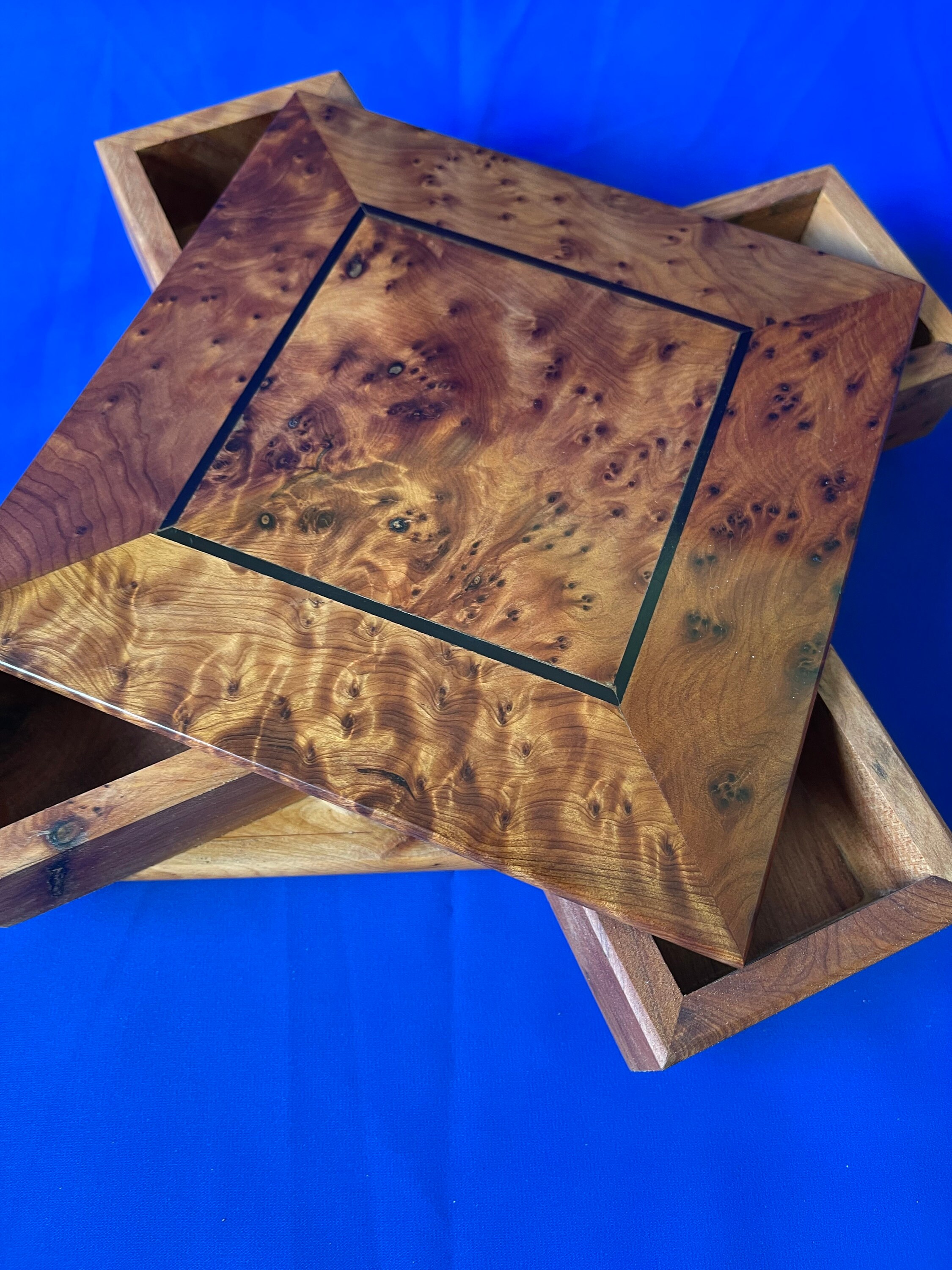 Secret Wooden Lock Box, Jewelery Box of Thuya Wood, , Handmade Thuya ...