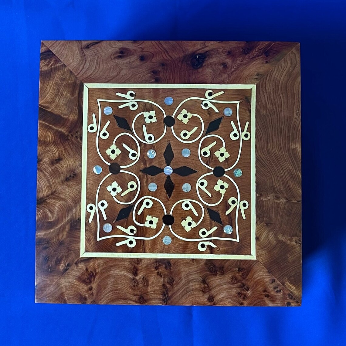 Handmade Thuya Wooden Box, Secret Wooden Lock Box, Jewellery Box of ...