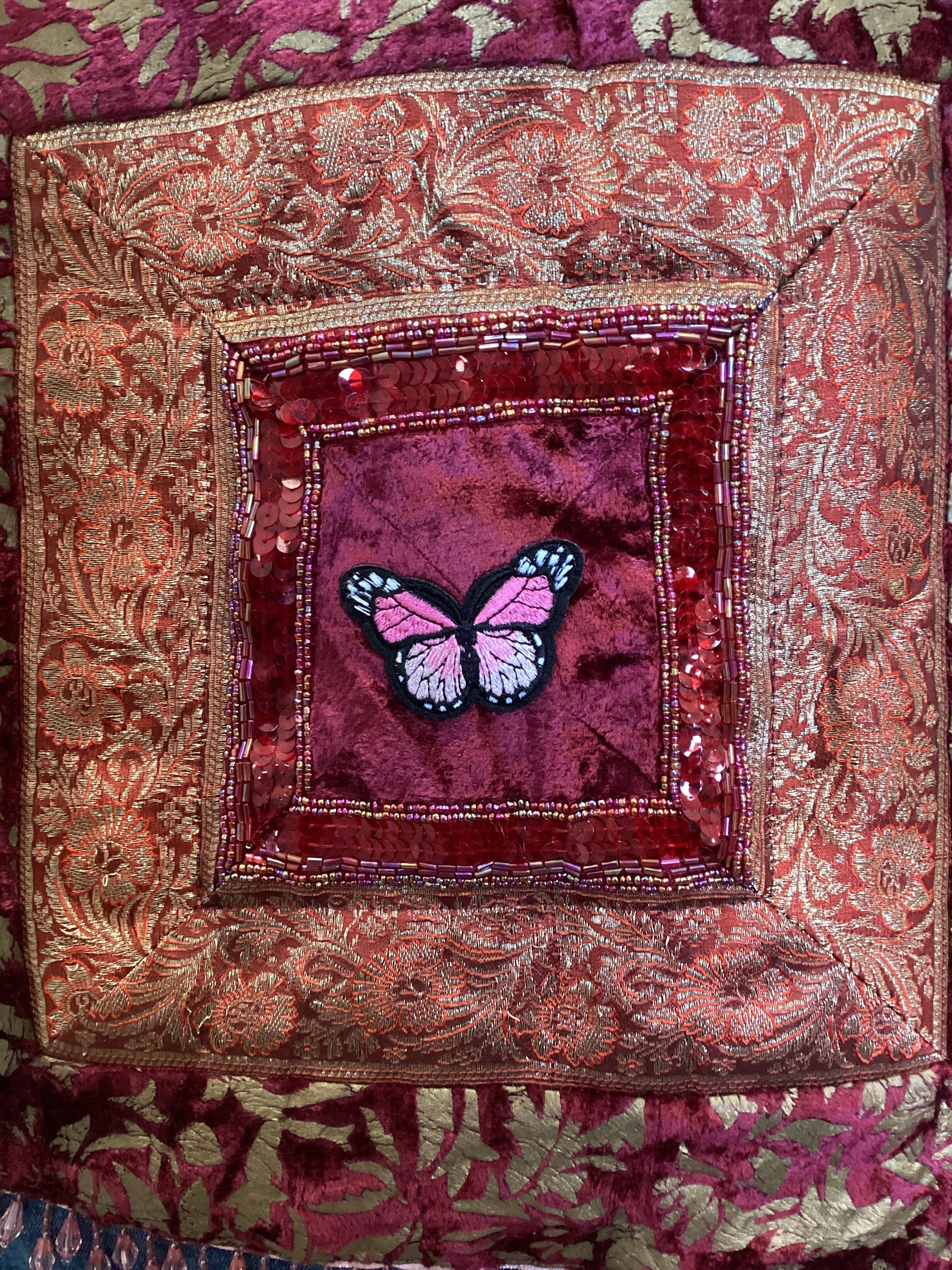 Classy Jean Jacket With Hand Beading Butterflies Glitzy Trim - Etsy