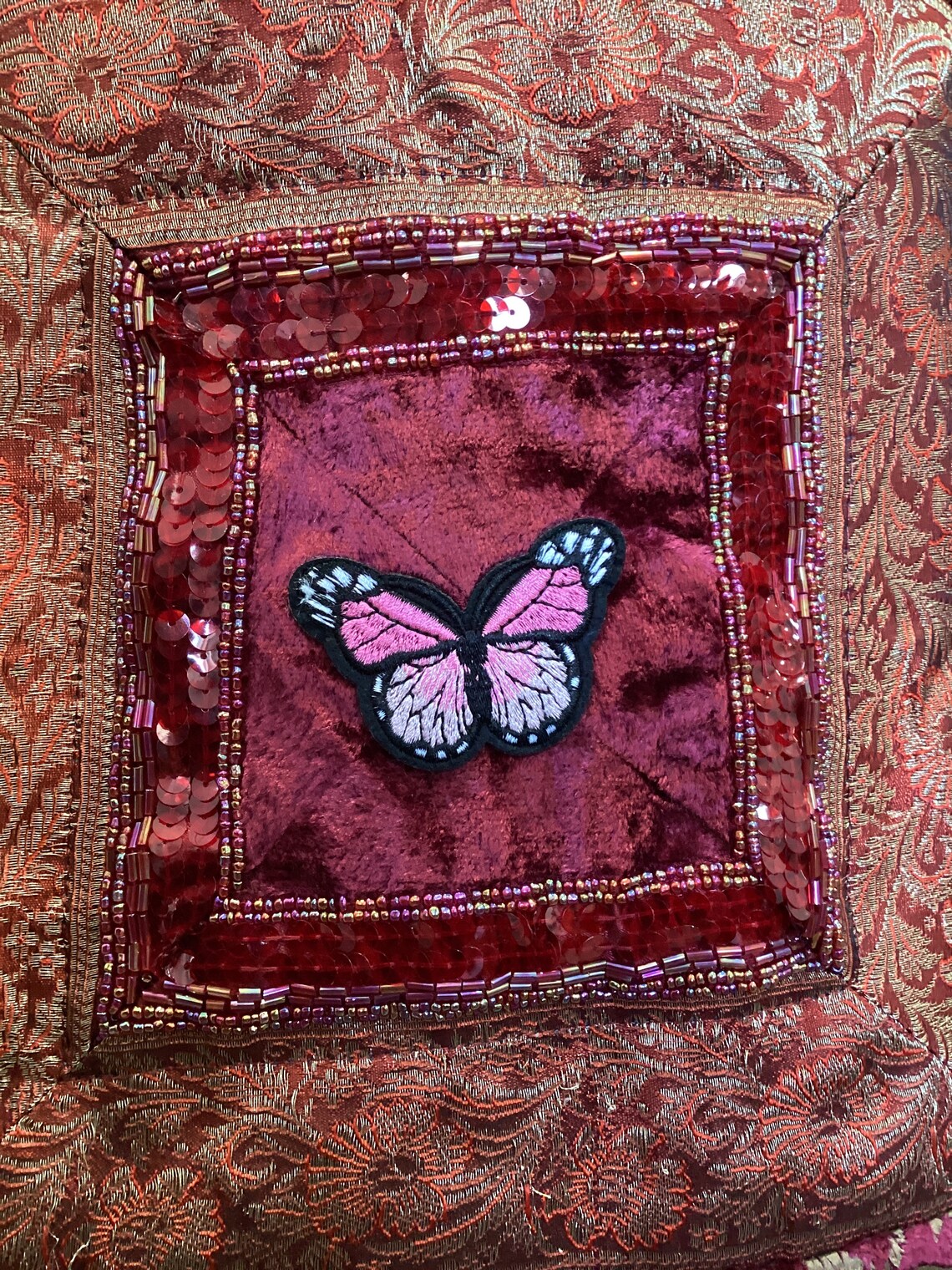 Classy Jean Jacket With Hand Beading Butterflies Glitzy Trim - Etsy