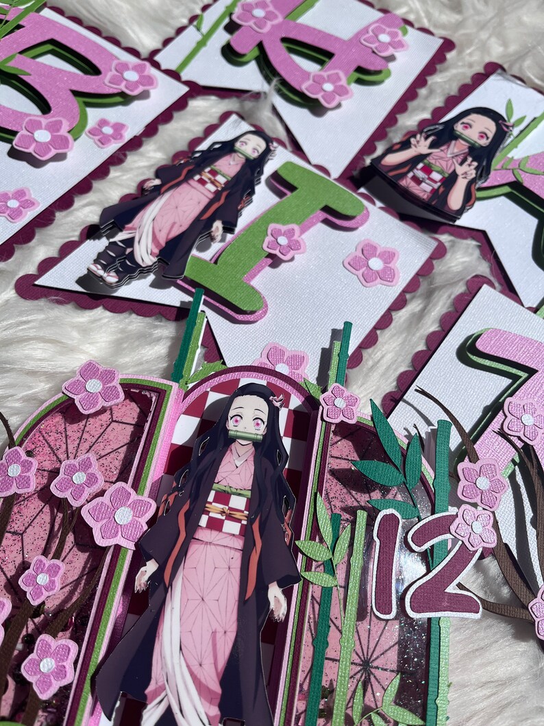 Nezuko Kamado Cake Topper/ Nezuko Kamado Banner/ Demon Slayer - Etsy