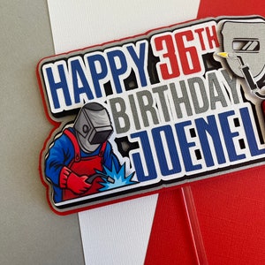 Welder Cake Topper, Welder Birthday, Welder Birthday Party, Welder ...
