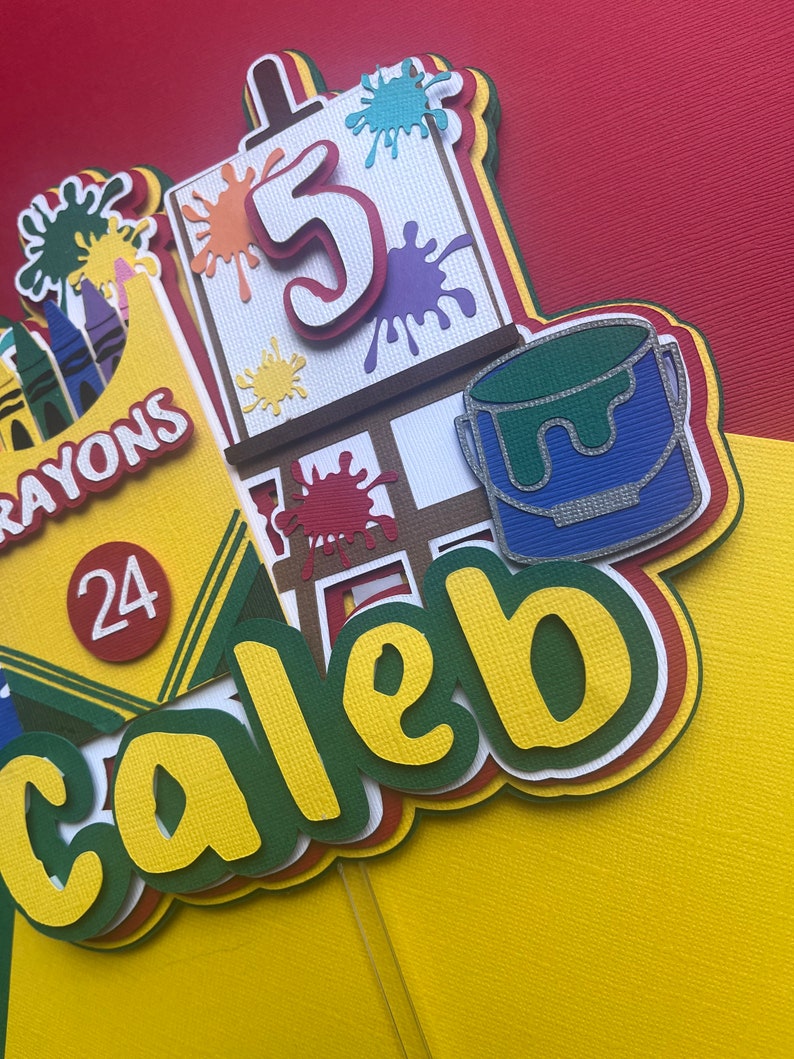 Art Birthday Cake Topper: Painting Party Decor - Etsy
