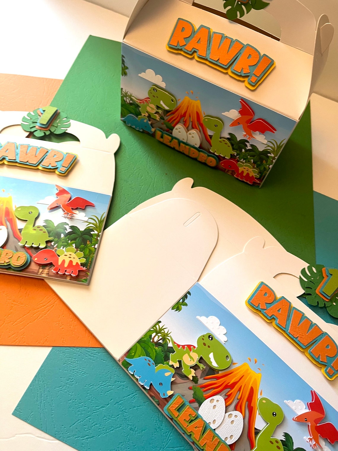 Dinosaur Party Favor Box: Gable Box, Birthday Decor - Etsy