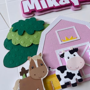 Pink Farm Favor Box: Farm Party Decoration - Etsy