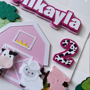 Farm Favor Box, Pink Farm Box , Farm Gable Box, Farm Birthday, Farm ...