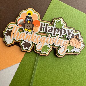 Thanksgiving Cake Topper, Turkey Cake Topper, Thanksgiving Party Decor ...