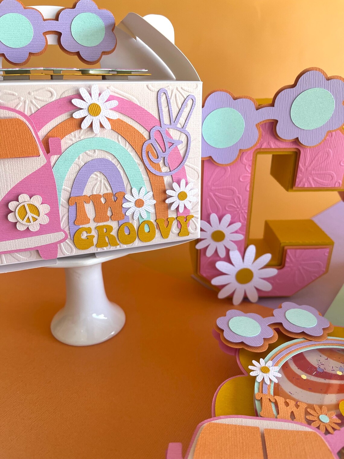 Groovy 3D Letter, Groovy Birthday, Retro Party Decor - Etsy