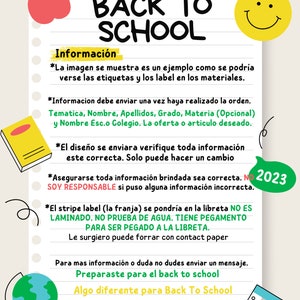 Back to School/ Back to School Labels/ School Stickers/ School Supplies ...