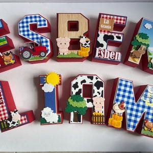 Farm 3D Letters, Farm Birthday Party, Farm Party, Farm Birthday Theme ...