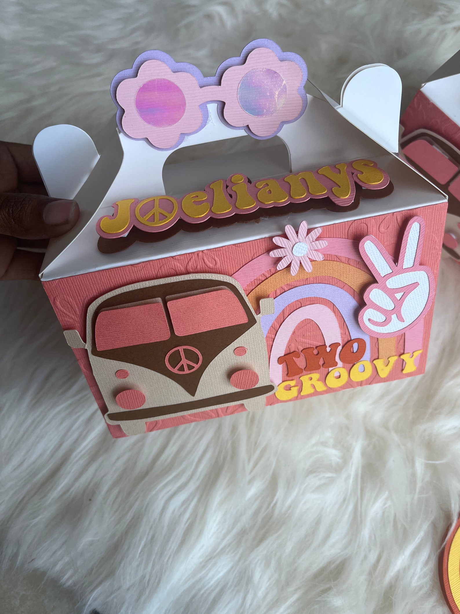 Two Groovy Gable Box/ Two Groovy Party Favor/ Groovy Birthday - Etsy