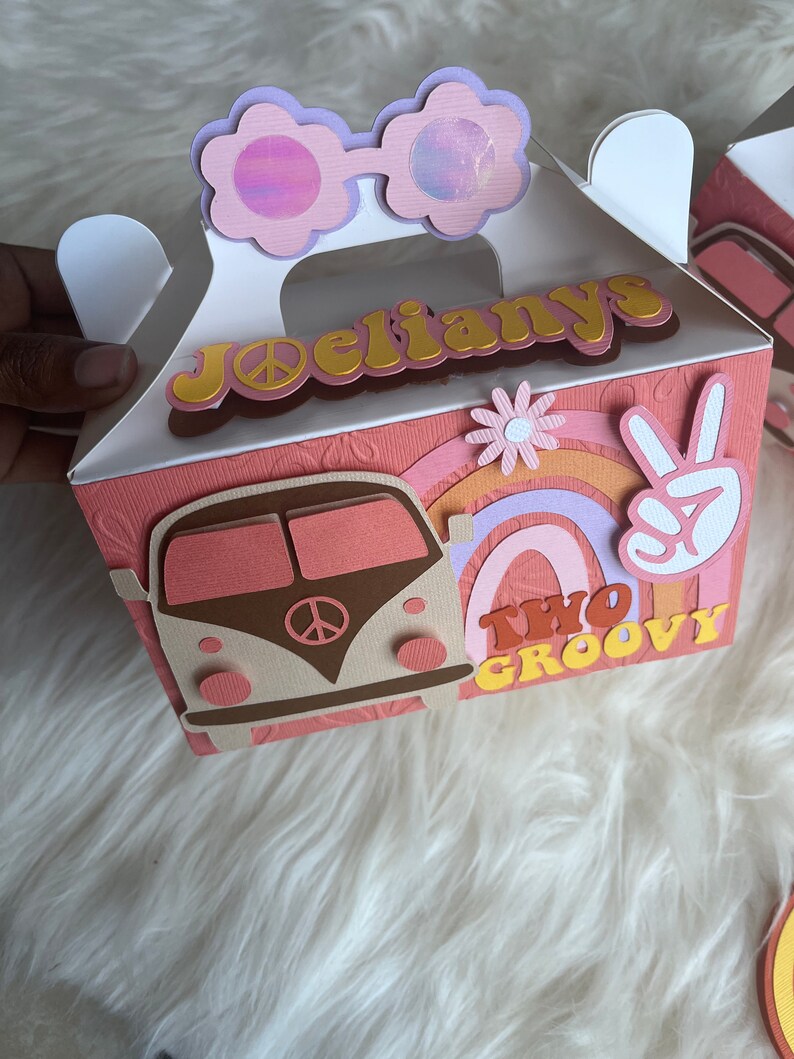 Two Groovy Gable Box/ Two Groovy Party Favor/ Groovy Birthday - Etsy