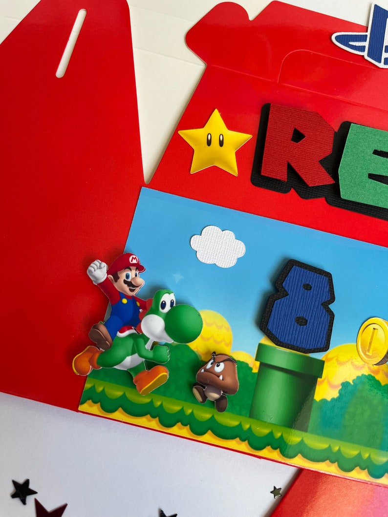Super Mario Box Mario Bros Box Super Mario Birthday Mario - Etsy